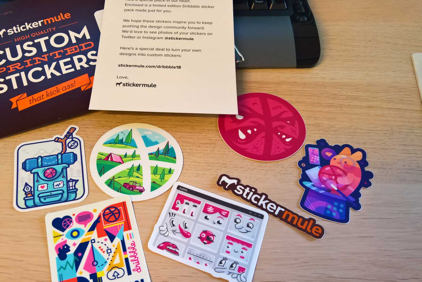 Sticker Mule + Dribbble